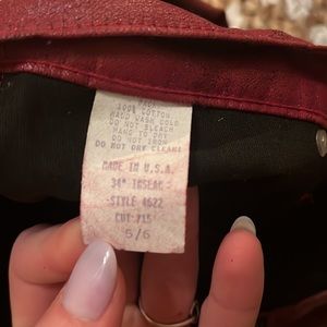 Jeans | Vintage Rough Rider Red Leather Pants | Poshmark